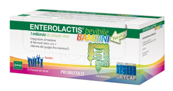 Enterolactis Bevibile bambini 12 flaconi 10 ml
