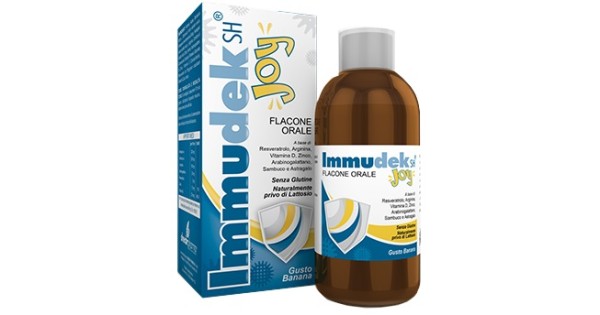 Immudek Joy integratore sciroppo immunostimolante gusto banana 200 ml